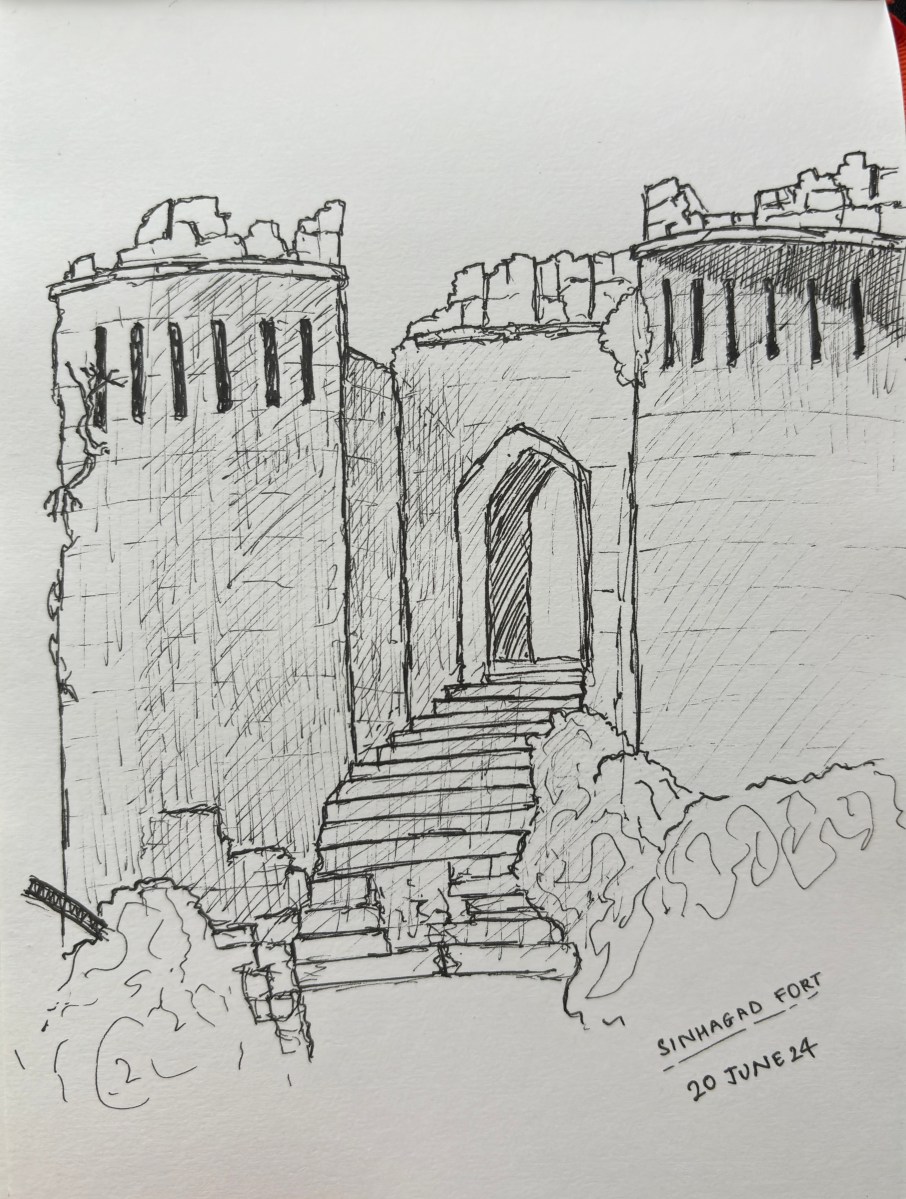 Sinhagad Fort | Sketch – Soham Bhure